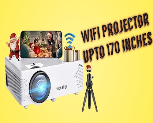 VicTsing WiFi Projector Overview - Projector with Tripod - Technary